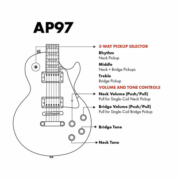 Artist AP97 Honey Burst Chambered Electric Guitar & Brown Case 17566