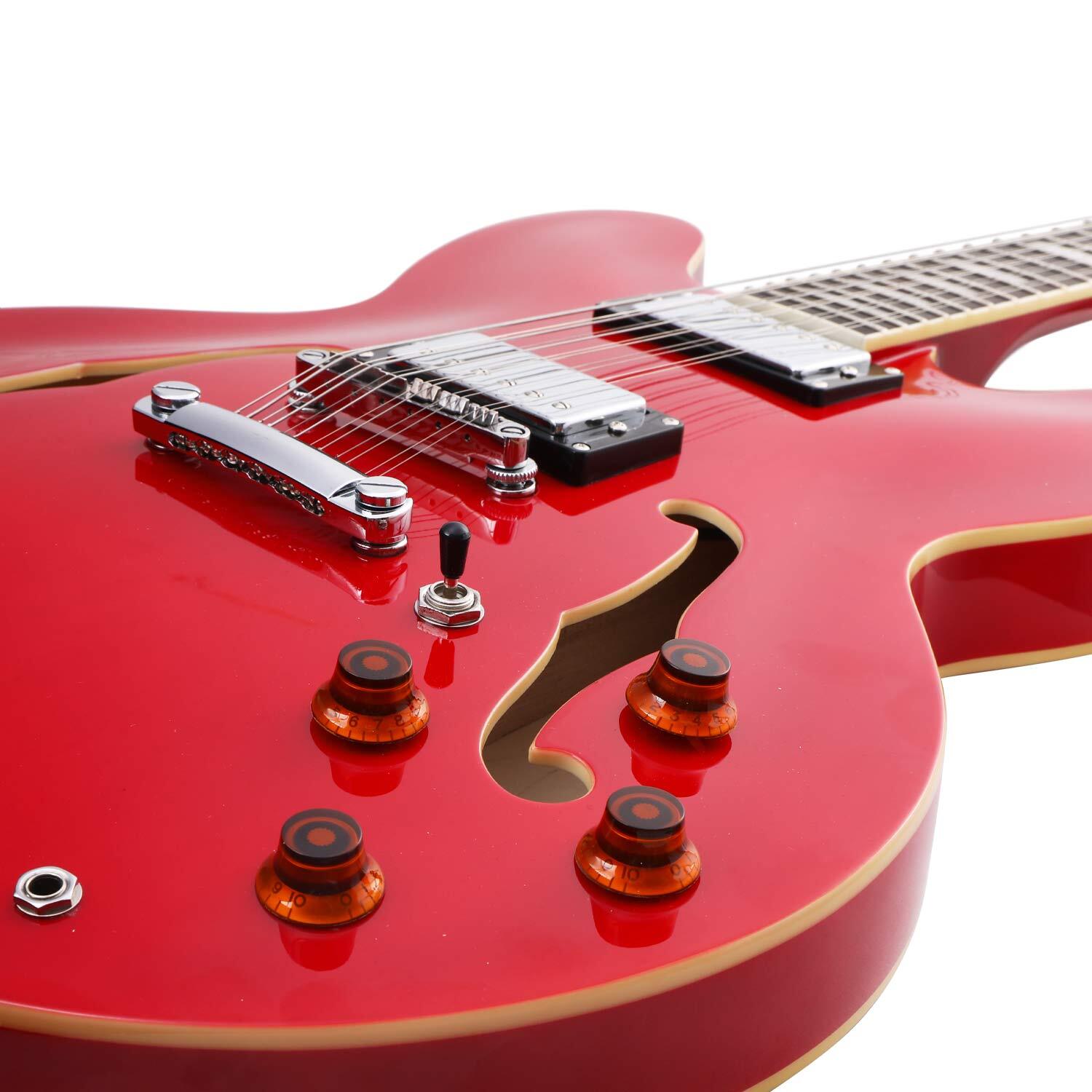 Artist Cherry12 12 String Semi-Hollow Electric Guitar w/ Humbucker Pic ...