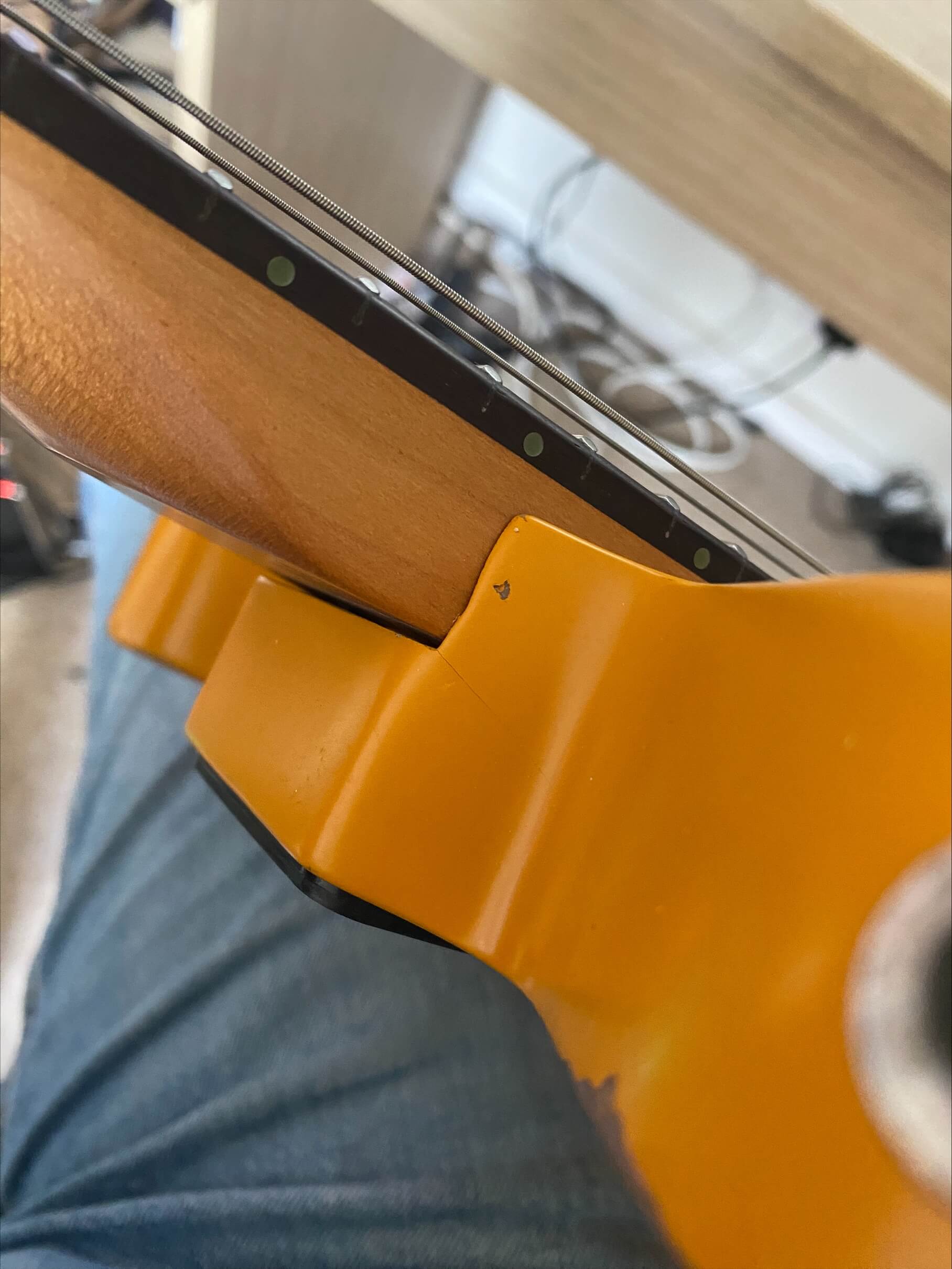 Damaged Artist AT53 Mustard Relic Electric Guitar w/ Hand Made Pickups ...